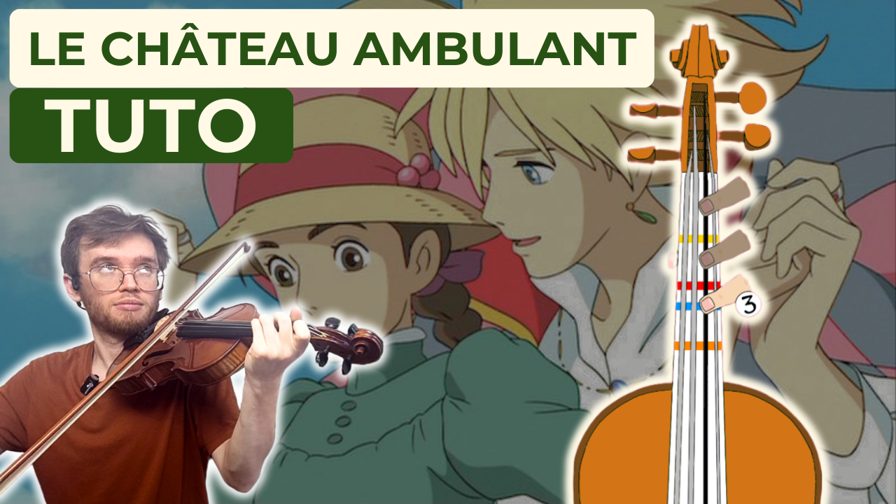 "Le château ambulant" : la partition pour violon et le tuto vidéo